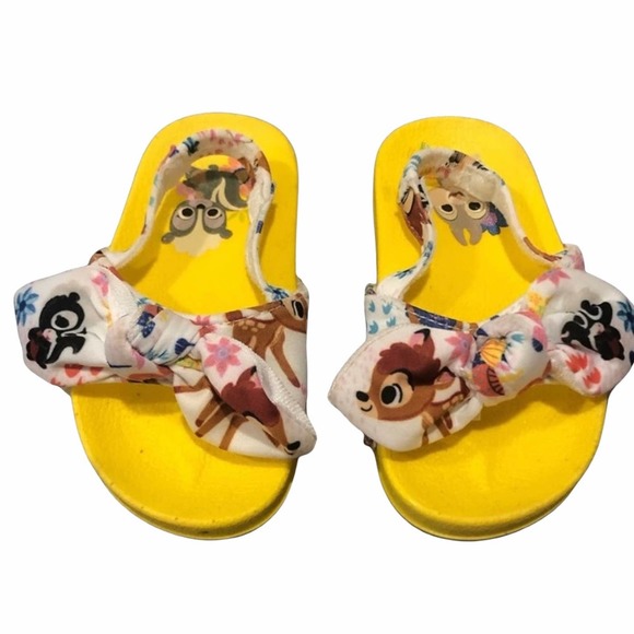 Disney | Shoes | Disney Bambi Yellow Infant Sandals 56 | Poshmark